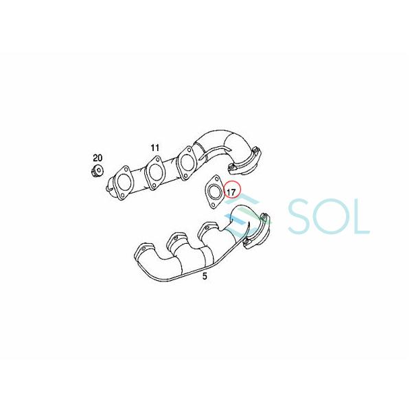 Mercedes-Benz 送料185円 ベンツ W163 W164 エキマニガスケット エキゾーストマニホールドガスケット ML350 ...