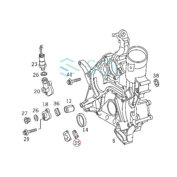 Mercedes-Benz ベンツ W202 オイルフィルターハウジングガスケット 4点セット C240 C280 C43 ...