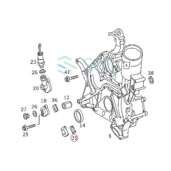 Mercedes-Benz ベンツ W463 W639 オイルフィルターハウジングガスケット 4点セット G320 G500 G55 V350 ...