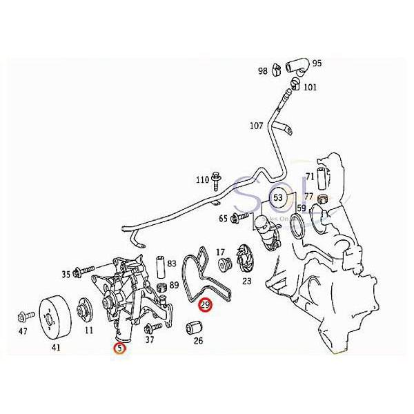 Mercedes-Benz ベンツ W210 W211 W219 ウォーターポンプ E240 E280 E320 E430 E500 CLS350 CLS500 1122001401 ...