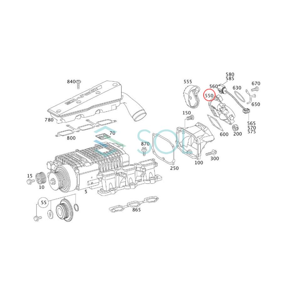 Mercedes-Benz ベンツ W210 W211 W212 W207 W219 スロットルボディ BOSCH製 E240 E250 E280 E300 E320 E350 E430 ...