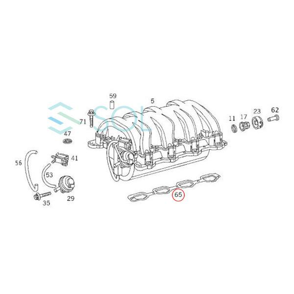 Mercedes-Benz ベンツ W251 R129 R230 インマニガスケット インテークマニホールドガスケット 左右共通 R500 ...