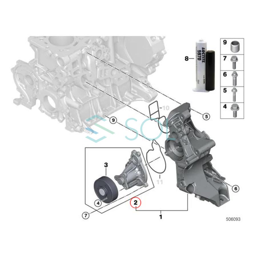 BMW 1シリーズ F20 116i 118i ウォーターポンプ 11518631692 18時まで即日出荷 : 自動車パーツの宝箱 SOL ...