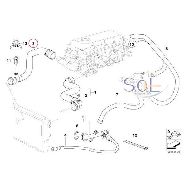 BMW E46 ラジエーター ラジエター ウォーターホース ロアホース 318i 11531436409 出荷締切18時 : 自動車パーツの ...