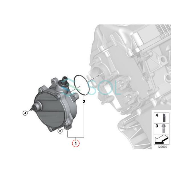 BMW E60 E61 E63 E64 E53 E70 X5 バキュームポンプ 540i 550i 645Ci 650i 4.4i 4.8i 4.8is 11667545384 ...