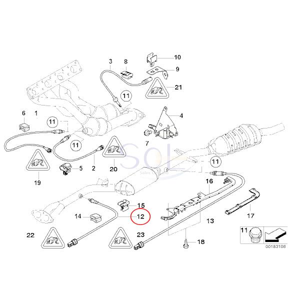 送料185円 BMW E46 E85 Z4 E53 X5 ラムダセンサー O2センサー BOSCH 318i 2.0i 4.4i 4.8is ...