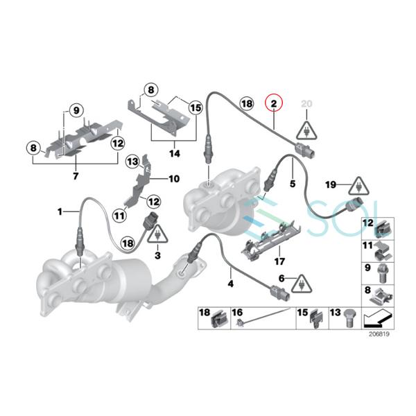 BMW 送料185円 BMW E87 E90 E91 E92 E60 E61 E63 O2センサー ラムダセンサー 130i 323i 325i 325xi 330i 330xi M3 ...