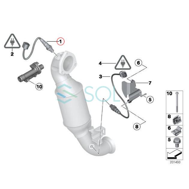BMW MINI R55 R56 R57 R58 R59 O2センサー ラムダセンサー クーパーS JCW 11787549860 出荷締切 ...