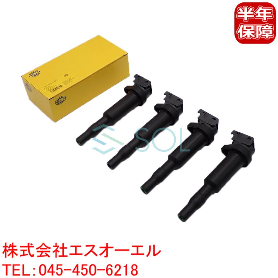 BMW HELLA 1シリーズ E82 120i イグニッションコイル 4本 12131712219 12137551260 ...