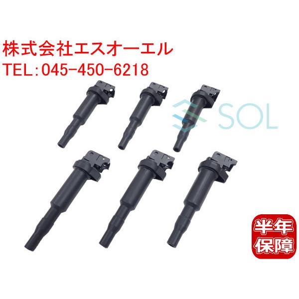 BMW E39 E60 E61 E63 E64 イグニッションコイル 6本セット(1台分) 525i 530i 530xi 540i 550i 630i 12137594937 ...