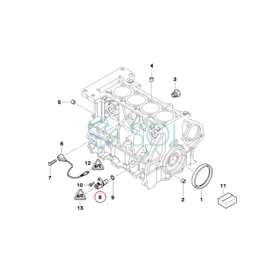 BMW クランクシャフトセンサー BMW MINI R50 R52 R53 ワン クーパー クーパーS JCW 12141485844 出荷 ...