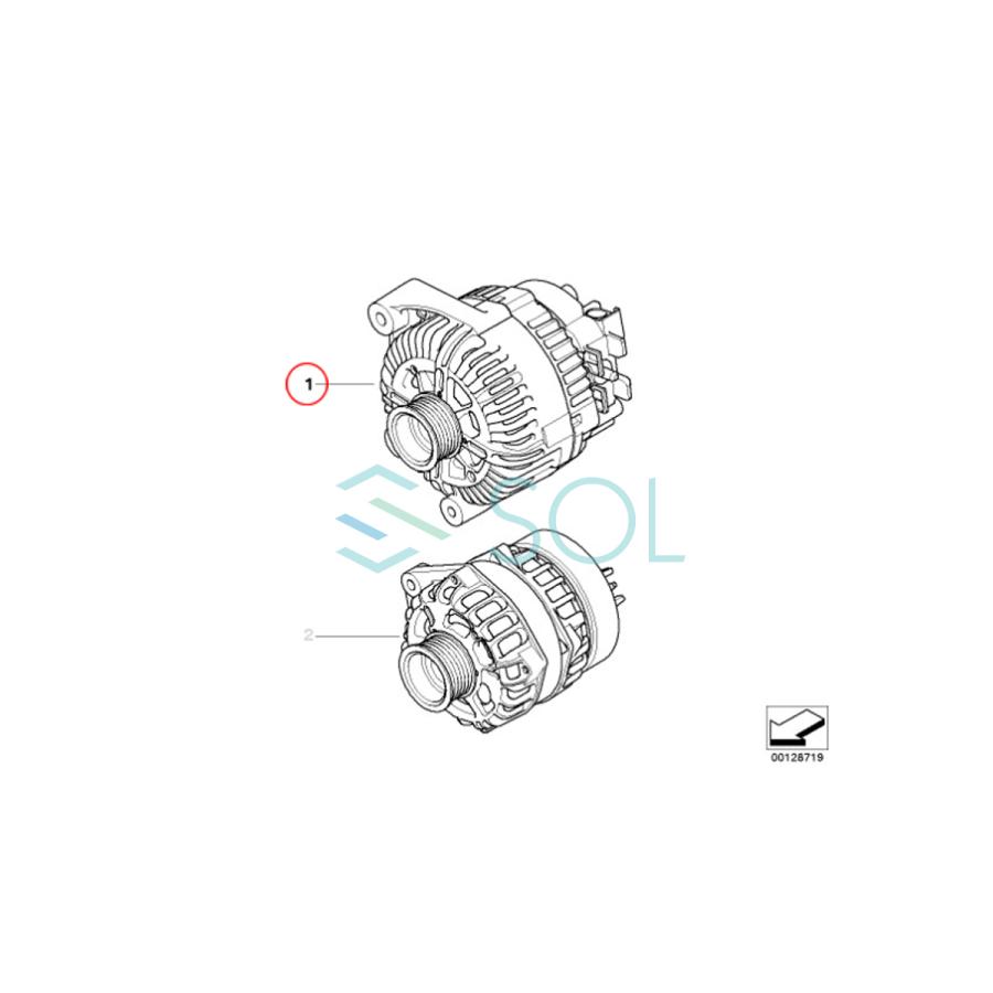 BMW E66 750Li オルタネーター 12317542935 コア返却不要 出荷締切18時 : 12317542935-007 ...