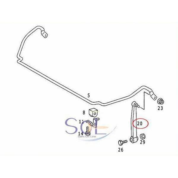 Mercedes-Benz ベンツ R170 R171 リア スタビリンク 左右セット SLK200 SLK230 SLK280 SLK320 ...