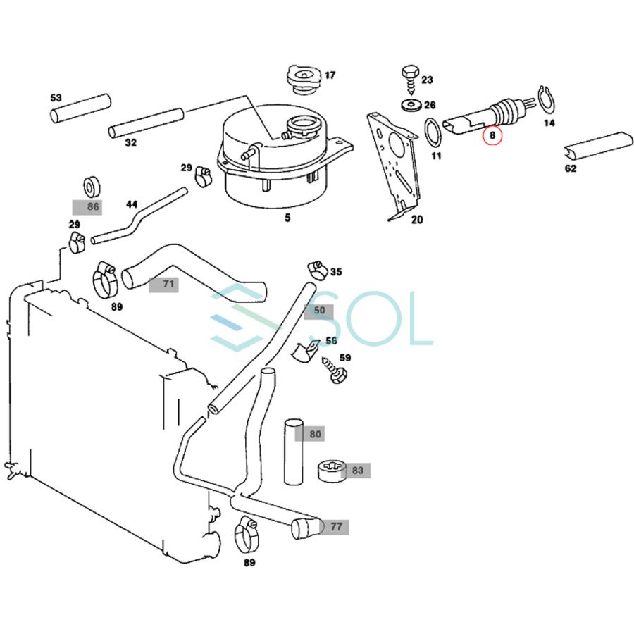 クーラントレベルセンサー 冷却水 出荷締切18時 W201 W124 W126 W463 1245400244 1245450107 ...