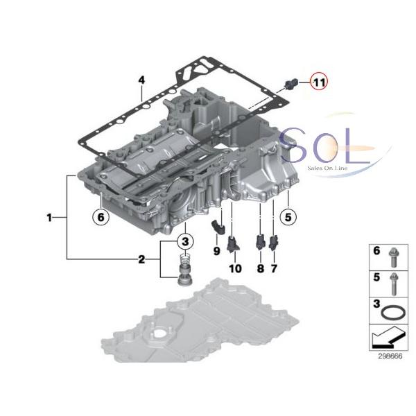 BMW E34 E39 E60 E61 F07 F10 F11 オイルプレッシャースイッチ(センサー) 520i 523i 525i 530i ...