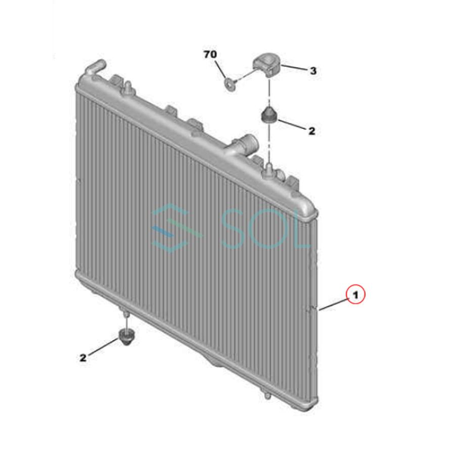 シトロエン CAPSOL DS3 SA ラジエーター ラジエター 冷却装置 96455874 9685852680 96858526 9645587480 : 自動車パーツの宝箱 SOL ...