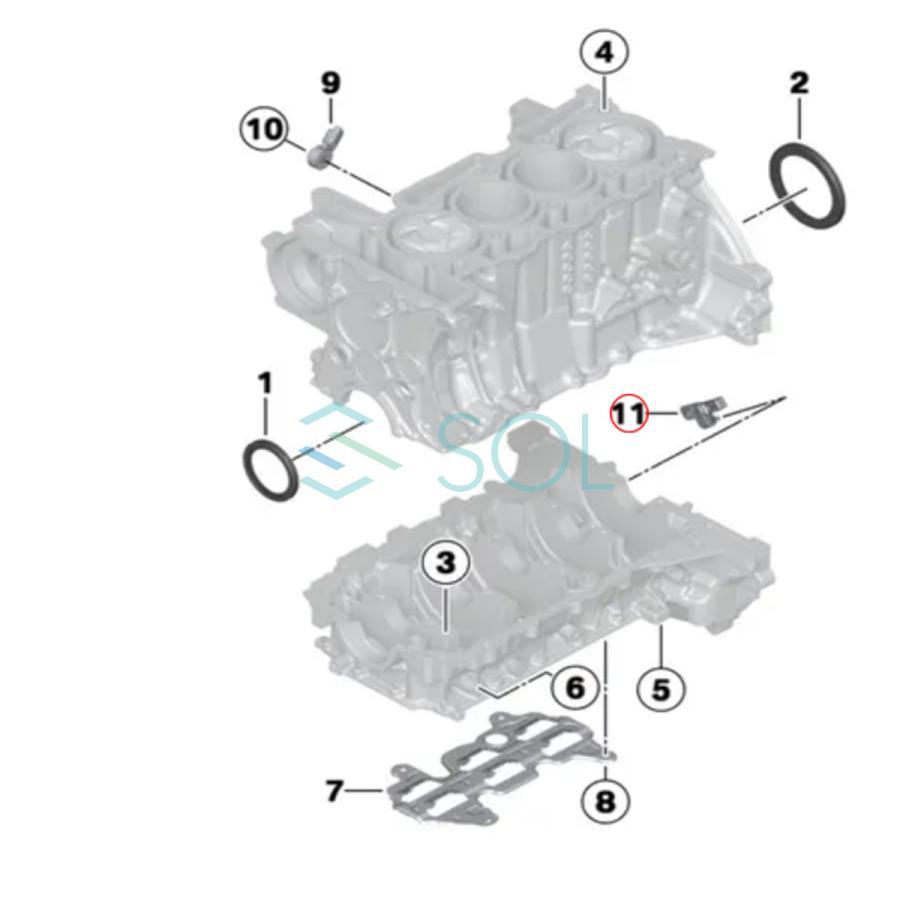 BMW クランクシャフトセンサー F20 F21 F30 116i 118i 120i 320i 13627561753 出荷締切18時 ...