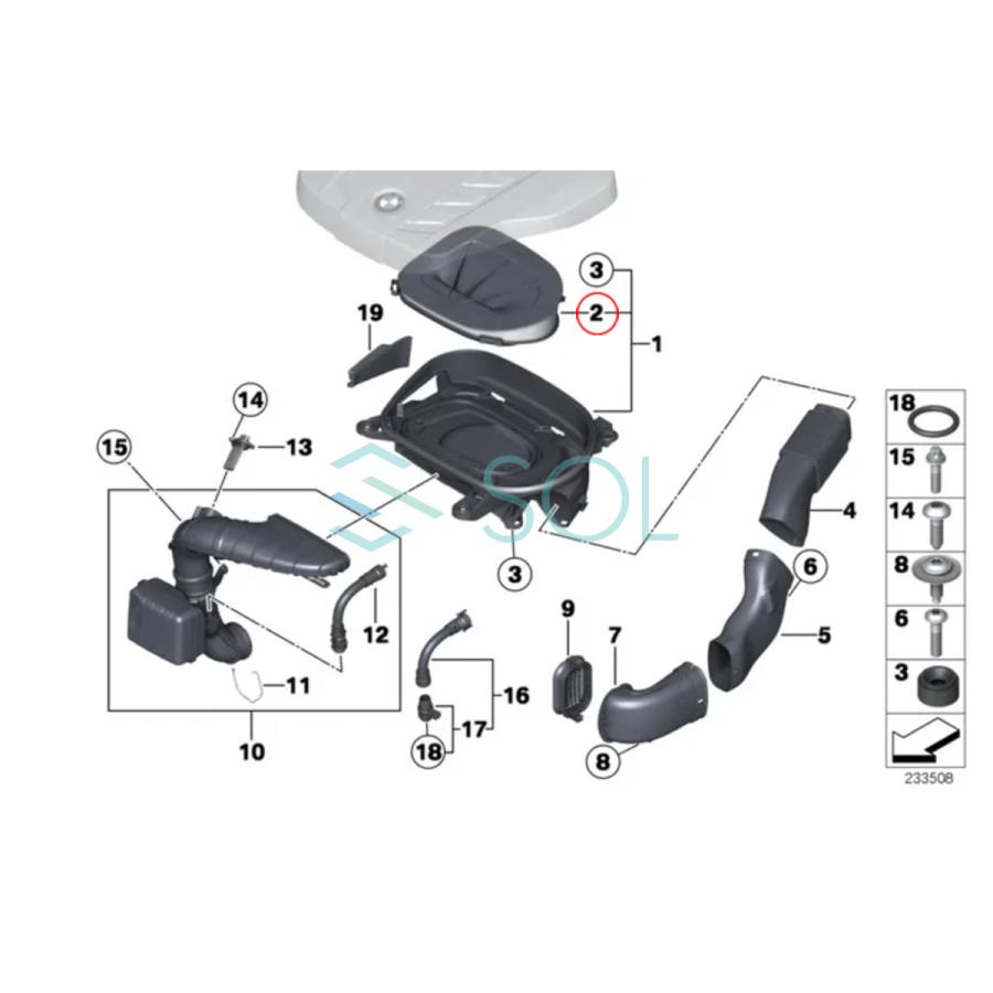 BMW F25 X3 エアフィルター エアエレメント 20dX 13717811026 出荷締切18時 : 自動車パーツの宝箱 SOL ...