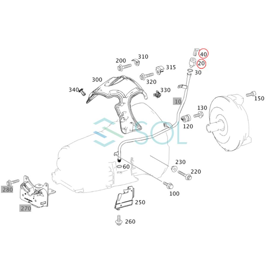 Mercedes-Benz ベンツ W168 W169 W176 W245 W246 W202 W203 W204 ATオイルパイプ ロック ...