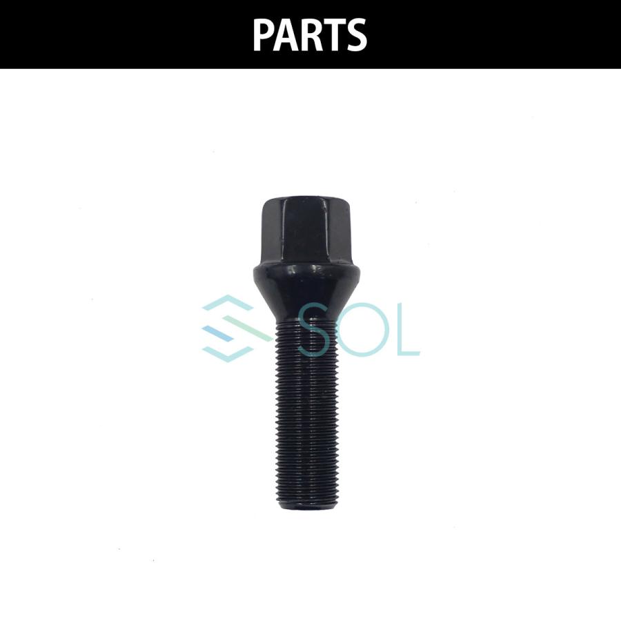 Mercedes-Benz BMW MINI R60 R61 F54 F55 F56 F57 F60 M14 P1.25 60度 テーパー ホイールボルト 首下40mm 17HEX ブラック ...