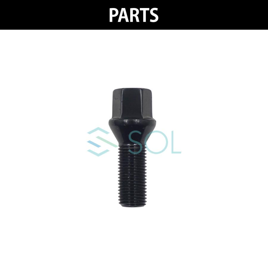 フォルクスワーゲン VW ポロ クロスポロ ボーラ ニュービートル ザ・ビートル T-ROC M14 P1.5 60度 テーパー ホイールボルト 首下30mm ブラック 20本セット ...