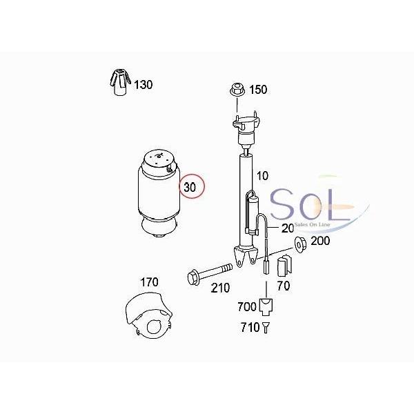 Mercedes-Benz（メルセデス・ベンツ） ベンツ W164 X164 リア エアサスペンション 左右セット ML350 ML500 ...
