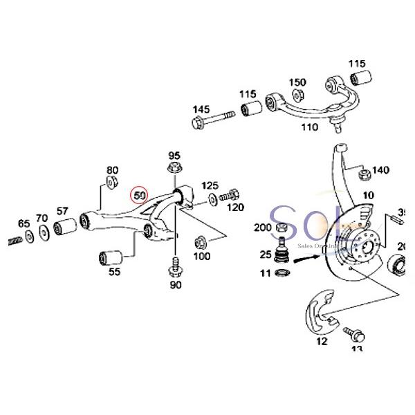 Mercedes-Benz ベンツ W164 フロント ロアアーム コントロールアーム 左側 ML350 ML500 1643303407 ...