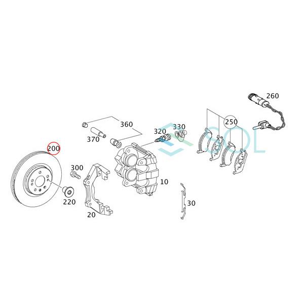Mercedes-Benz HAPAD フロント ブレーキローター 左右セット ベンツ W164 W251 ML350 ML500 R350 ...