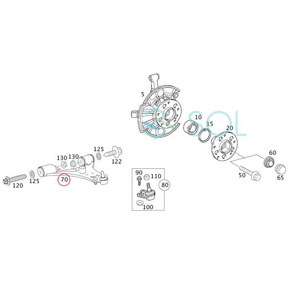 Mercedes-Benz ベンツ W169 W245 フロント ロアアーム コントロールアーム 左側 A170 A180 A200 B170 ...