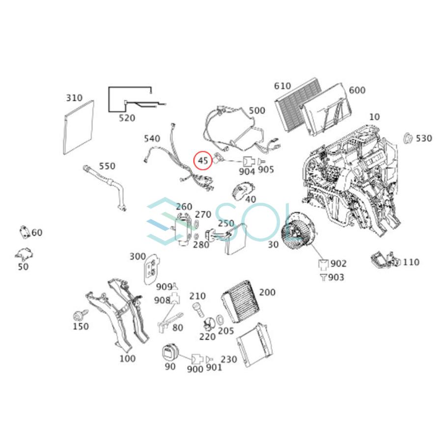 Mercedes-Benz ベンツ W169 W245 エアコン ブロアレジスター ブロアレギュレーター A160 A170 A180 ...
