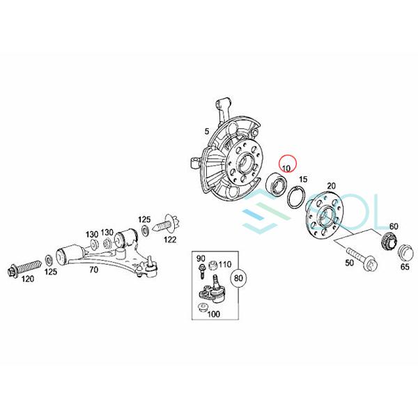 Mercedes-Benz（メルセデス・ベンツ） ベンツ W169 W245 フロント ホイール ハブベアリング 左右セット A170 ...