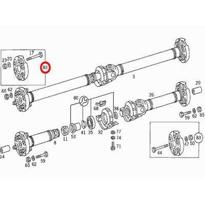 Mercedes-Benz ベンツ R129 R170 コンパニオンプレート プロペラシャフト ジョイントディスク SL320 SLK230 ...
