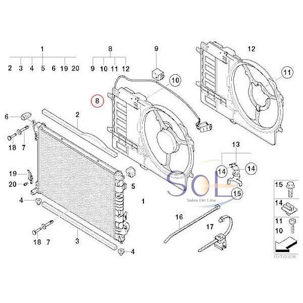 BMW BMW MINI R50 R53 ラジエーター ブロアファン(電動ファン) Cooper One1.4i One1.6i Cooper ...