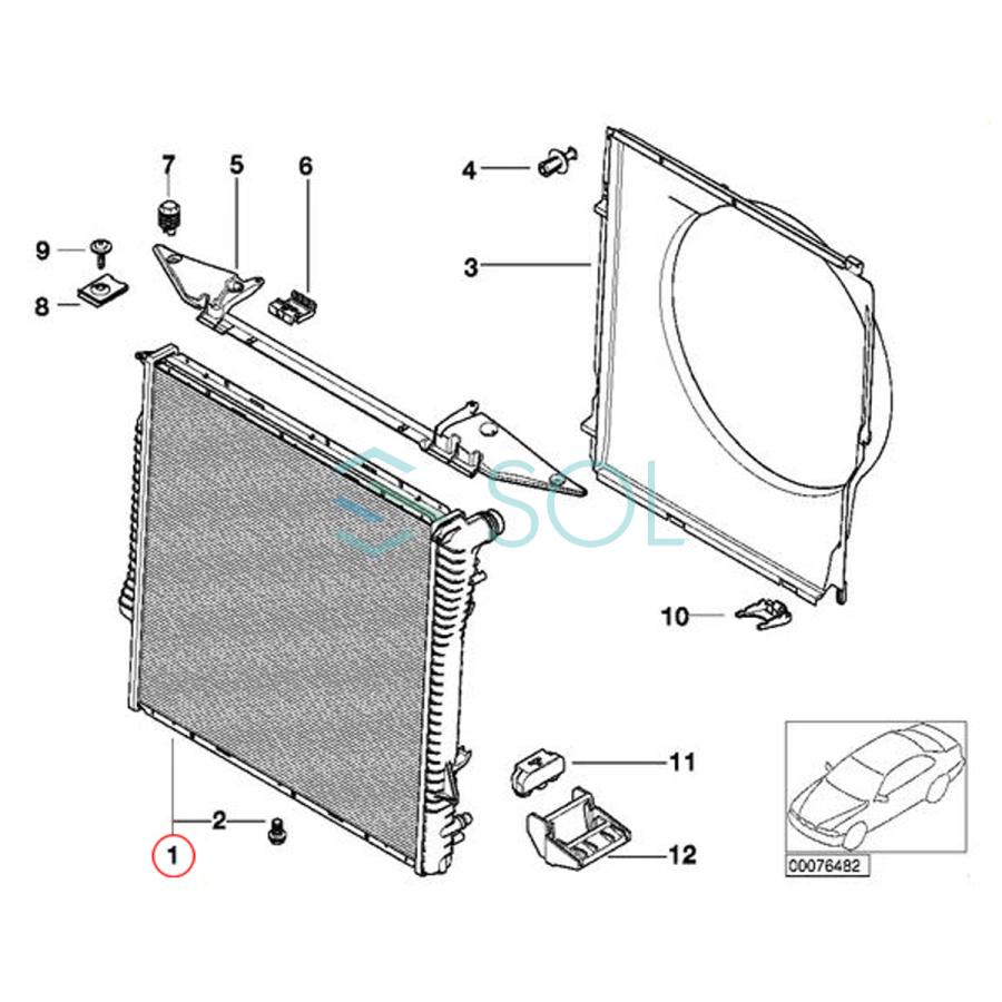 BMW CAPSOL E53 X5 ラジエーター ラジエター 3.0i 4.4i 17107544668 17101439103 出荷締切18 ...