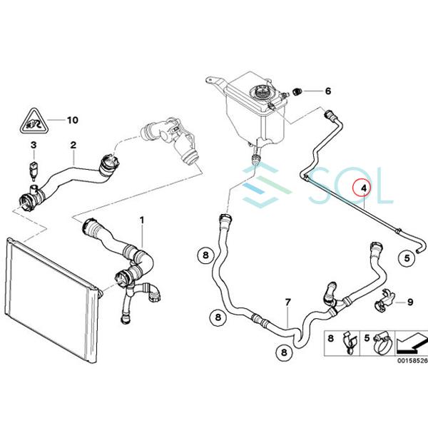 BMW E60 E61 E63 E64 ブリーザーホース ベントホース ベンチレーションホース 525i 530i 545i 645Ci ...