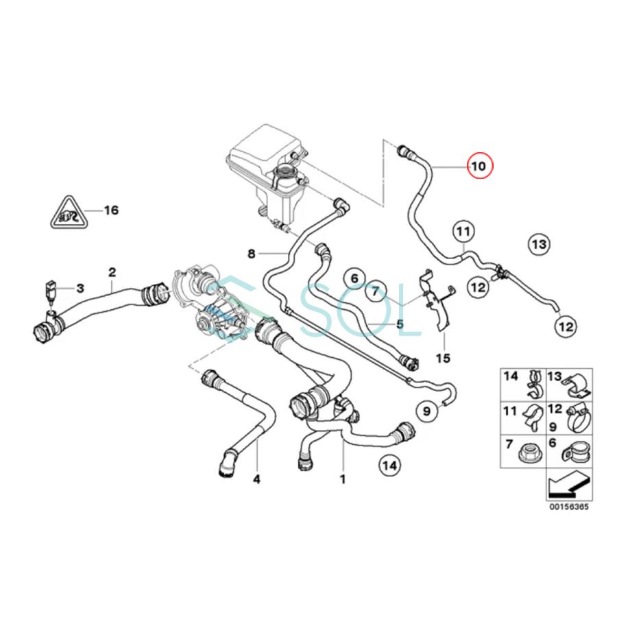 BMW E65 E66 ブリーザーホース ベントホース ベンチレーションホース リザーバータンク シリンダーヘッド 740i 750i ...
