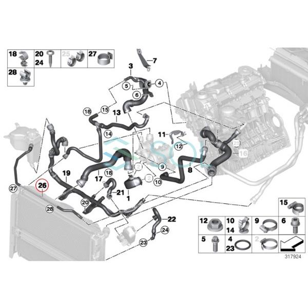 BMW BMW E82 E87 E88 E90 E91 E92 E84 X1 エア抜きホース ベンチレーションホース 118i 120i ...
