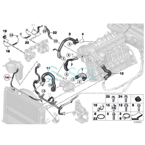 BMW E82 E88 E90 E91 E92 E93 E84 X1 エア抜きホース ベンチレーションホース 135i 335i 335xi 18i 20i 28iX 17127565094 ...