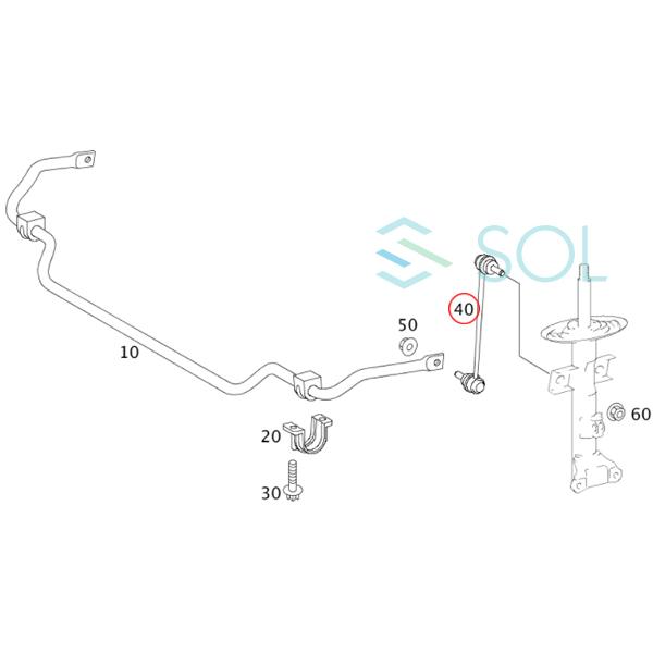 Mercedes-Benz（メルセデス・ベンツ） ベンツ W204 R171 フロント スタビリンク スタビライザーリンク 左右共通 C63 ...