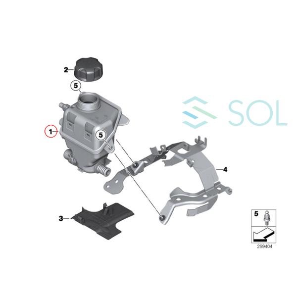 BMW F07 F10 F11 F06 F12 F13 インタークーラー用 リザーバータンク エクスパンションタンク 550i 650i ...