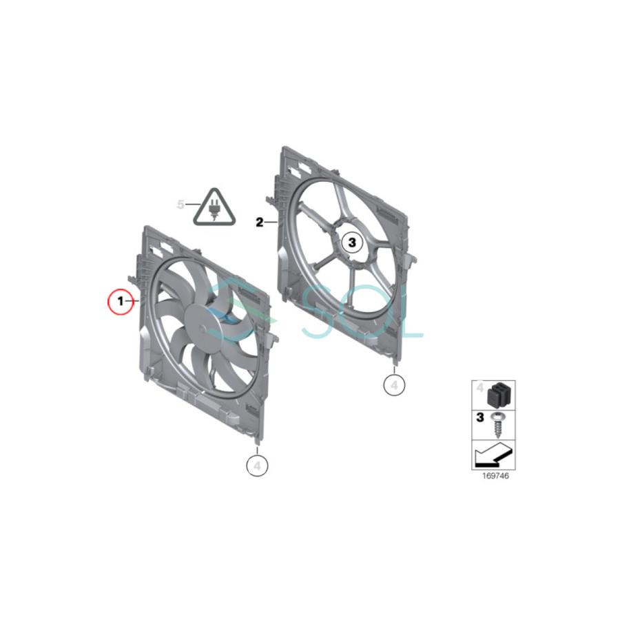 BMW F11 F01 F02 ラジエーター ブロアファン 530i 730i 730Li 17417589028 出荷締切18時 : 自動車 ...