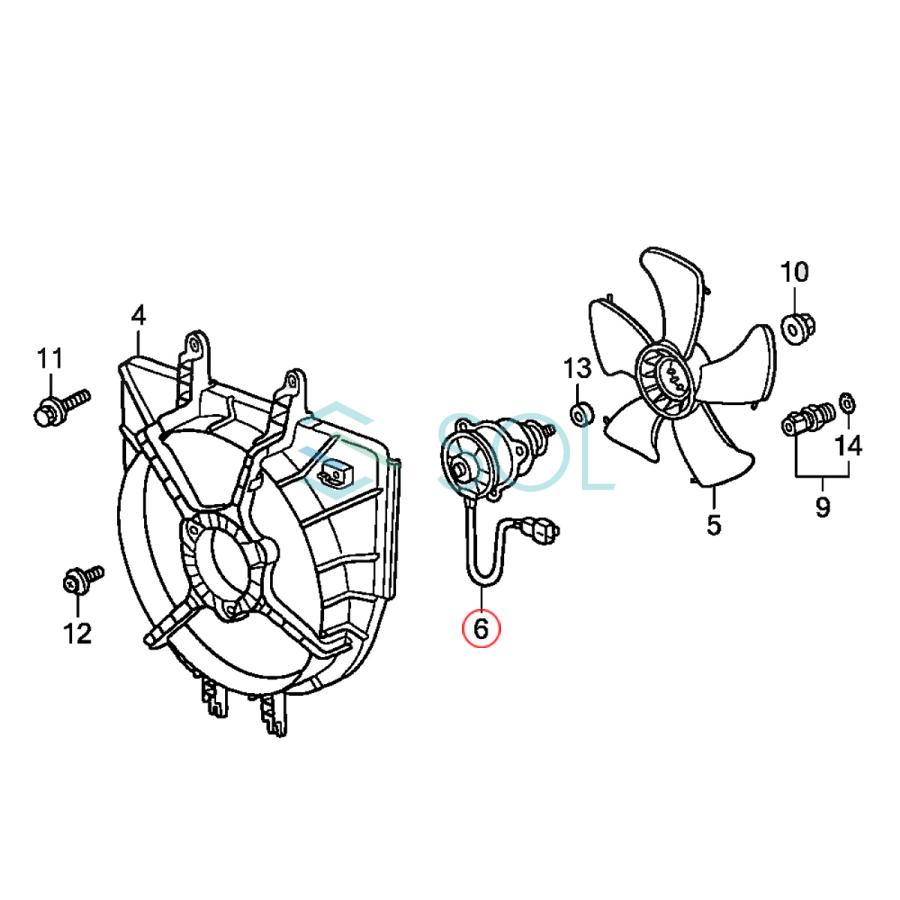 ホンダ CAPSOL バモス HM1 HM2 電動ファンモーター ラジエーターファンモーター 車種専用設計 18時まで即日発送 19030-PFE-014 : 自動車パーツの宝箱 SOL ...