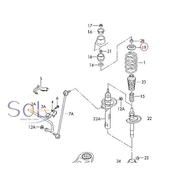 VW ニュービートル (9C1 1C1 1Y7) パサート (3A2 35I 3A5) フロント ショック アッパーマウント 左右セット ...