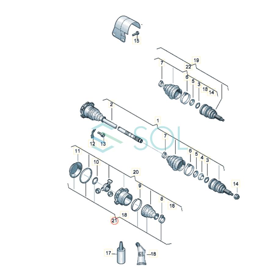 フォルクスワーゲン VW ボーラ(1J2) ニュービートル(9C1 1C1 1Y7) フロント ドライブシャフトブーツ インナー側 左右セット ...