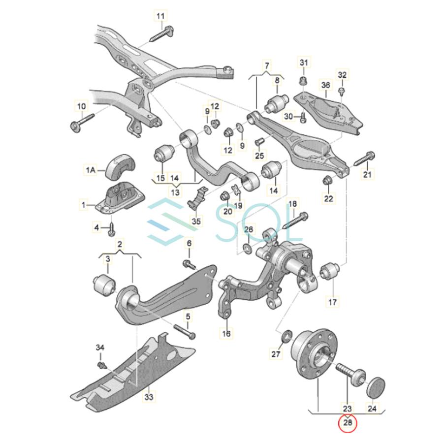 Audi（アウディ） A3 リア ハブベアリング ホイールハブベアリング 左右セット 1K0598611 8V0598611A ...