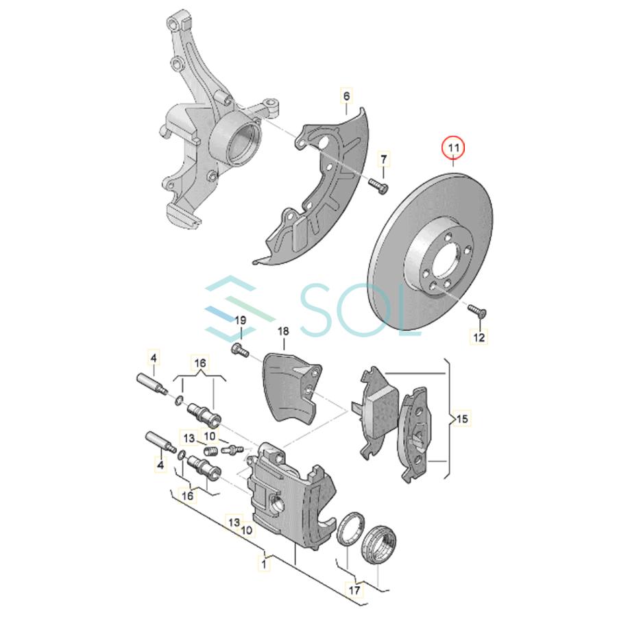 VW ゴルフ5(1K1 1K5) ゴルフ6(5K1 AJ5) ゴルフ7(5G1 BQ1 BE1 BE2 BA5 BV5) フロント ブレーキローター 左右セット 1K0615301AK ...