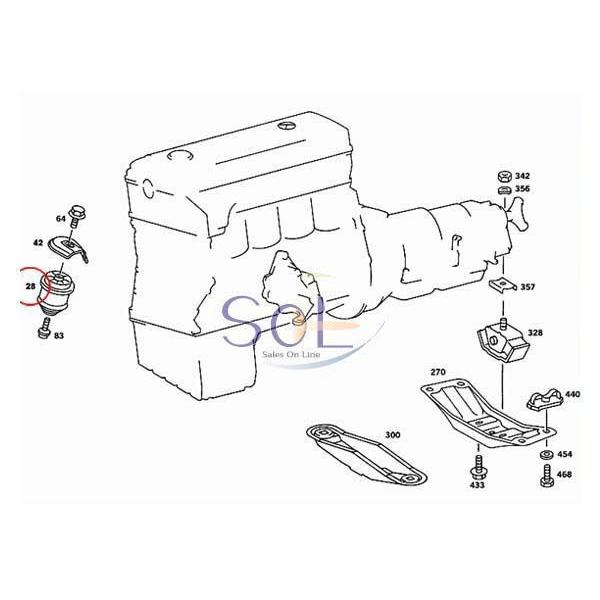 Mercedes-Benz ベンツ W201 W124 エンジンマウント 左右セット 190E E220 2012404017 ...