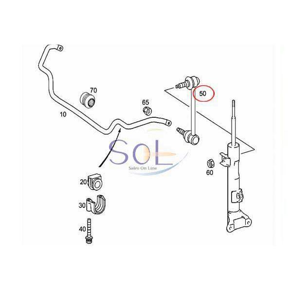 Mercedes-Benz ベンツ Cクラス W203 C180 C200 フロントスタビライザーリンク 左右共通 2033202889 ...