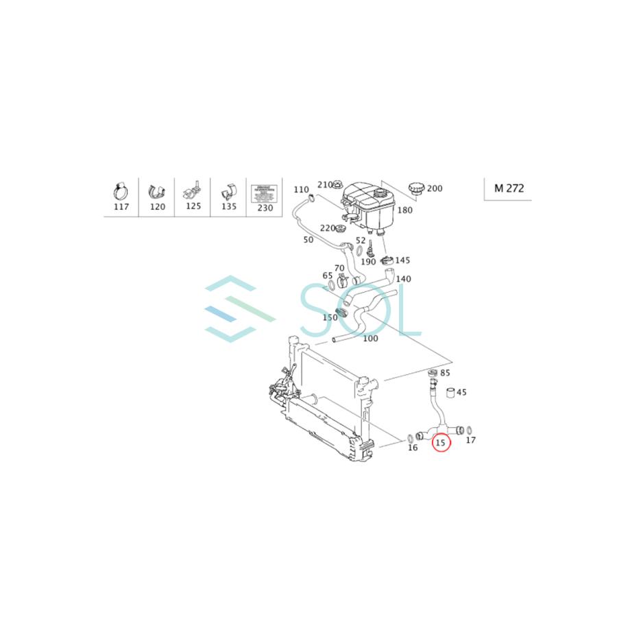 ベンツ W203 ラジエーター ロアホース ウォーターホース C230 C280 2035014682 出荷締切18時 :2035014682 ...