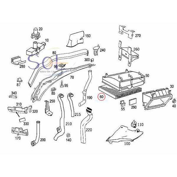 Mercedes-Benz ベンツ W203 エアコンフィルター 右ハンドル 外気用 C180 C200 C230 C240 C280 ...